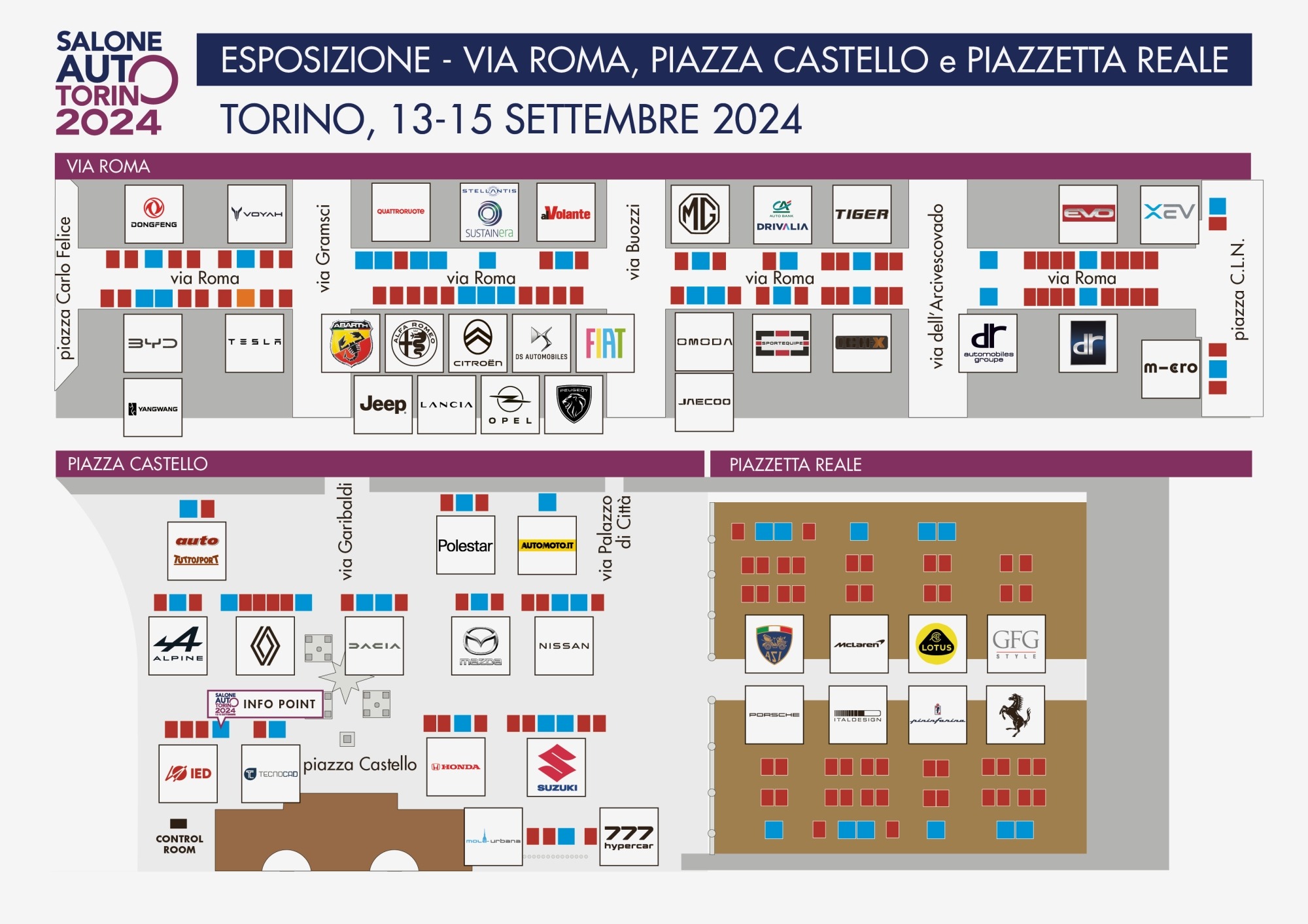 Mappa Salone Auto Torino 2024